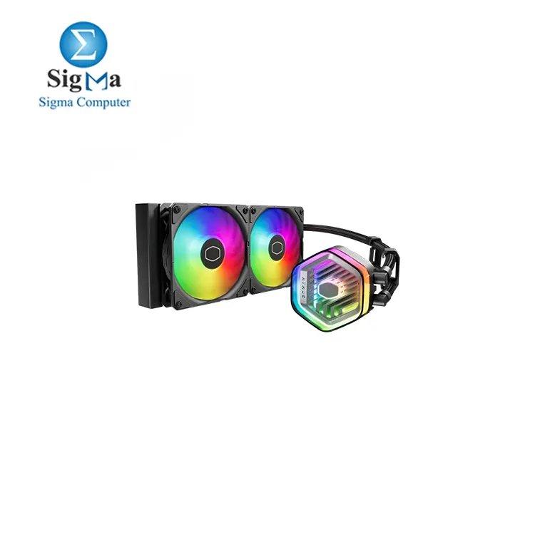 Cooler Master MasterLiquid 240 Atmos ARGB Close-Loop AIO Liquid Cooler ...