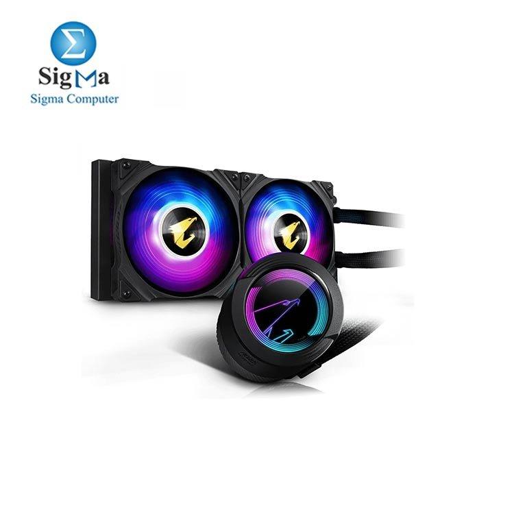 AORUS WATERFORCE 240, All-in-one Liquid Cooler with Circular LCD ...