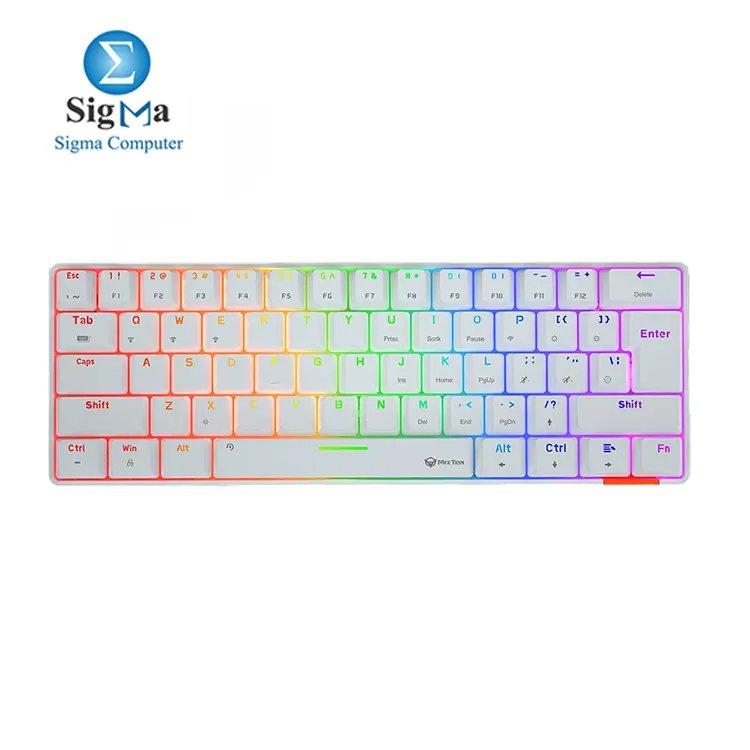 MEETION MK005BT 60% Blue switch Arabic Dual Mode Bluetooth White ...