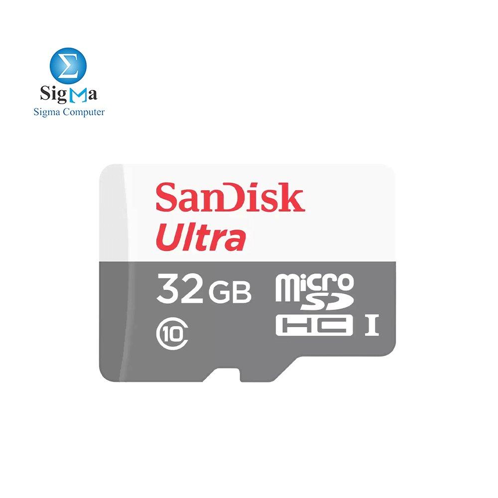 SANDISK 32G-MICRO SDHC-32G-C10-UHS-SDSQUNR-GN3MN Speed Up to 100MB/s ...