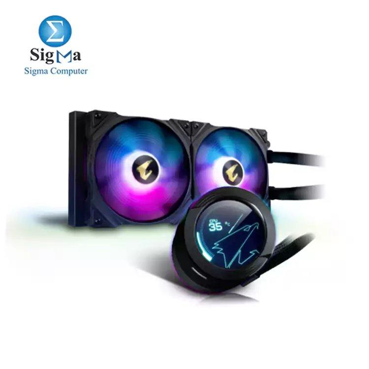 AORUS WATERFORCE X 280, All-in-one Liquid Cooler with Circular LCD ...