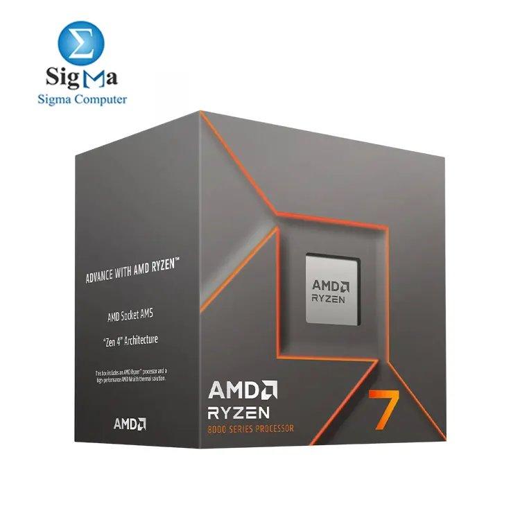 AMD Ryzen 7-8700F 8 Cores, 16 Threads, 4.1GHz Base, Up to 5.0GHz Boost ...